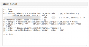 Fastspring referral widget Integration - InviteReferrals