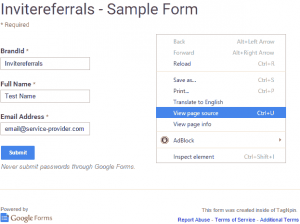 Referral Program Campaign with Google Form