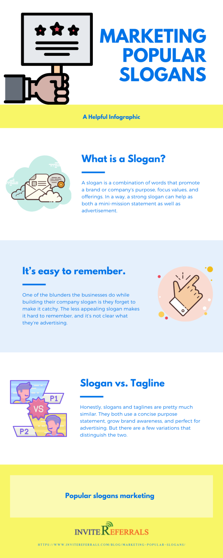 Catchy Popular slogans Infographic