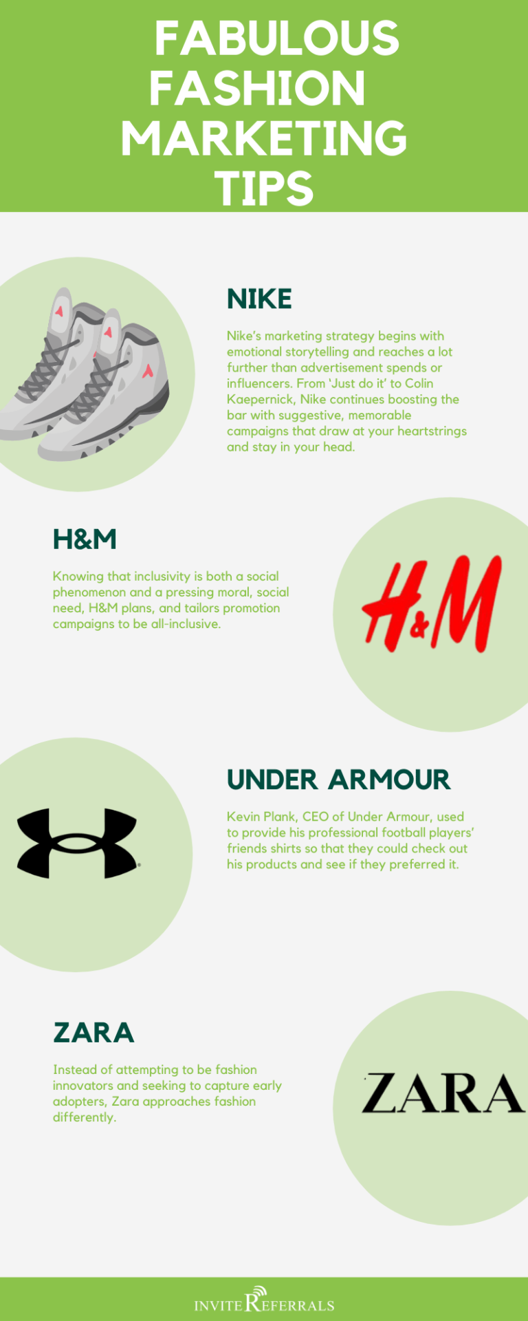 How to get into fashion marketing infographic