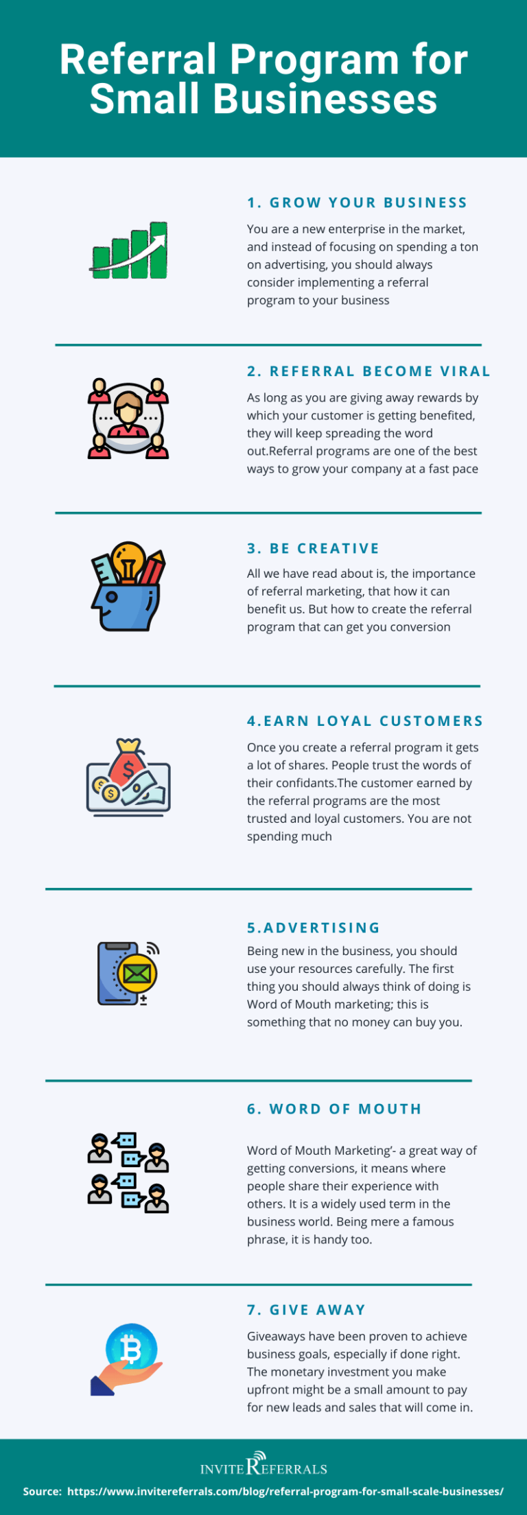 Referral Program For Small Businesses Infographic